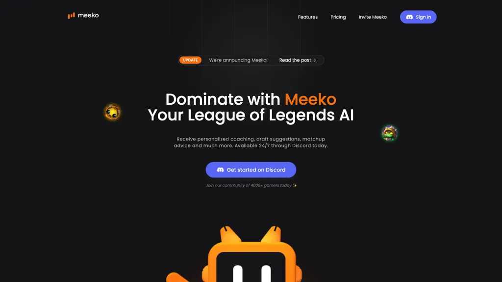 League of Legends AI Coach | Meeko.ai: Personalized Guidance, Drafts, Matchup Advice & More ...