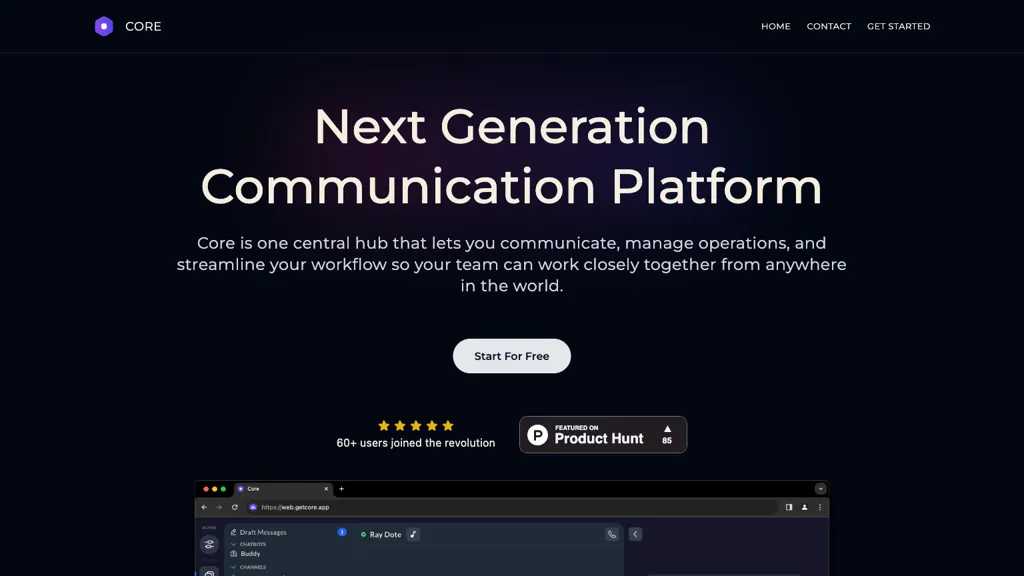Core: Centralized Communication Platform for Seamless Team ...