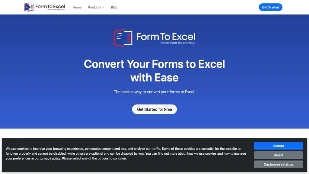 FormToExcel: AI-Powered PDF & Image to Excel Converter - Proaitools