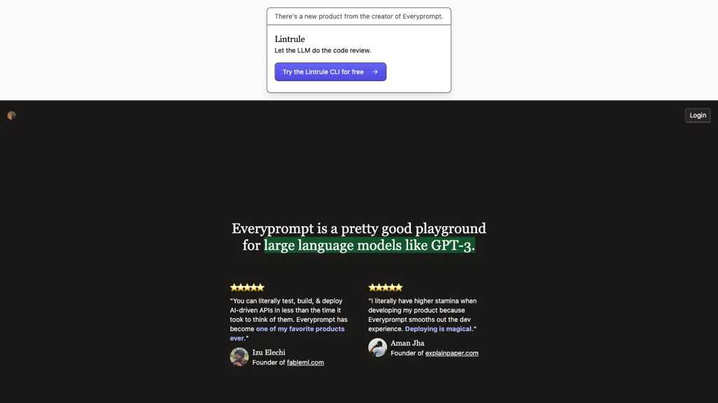 Everyprompt: Build & Deploy AI APIs with Ease - GPT-3 Playground ...