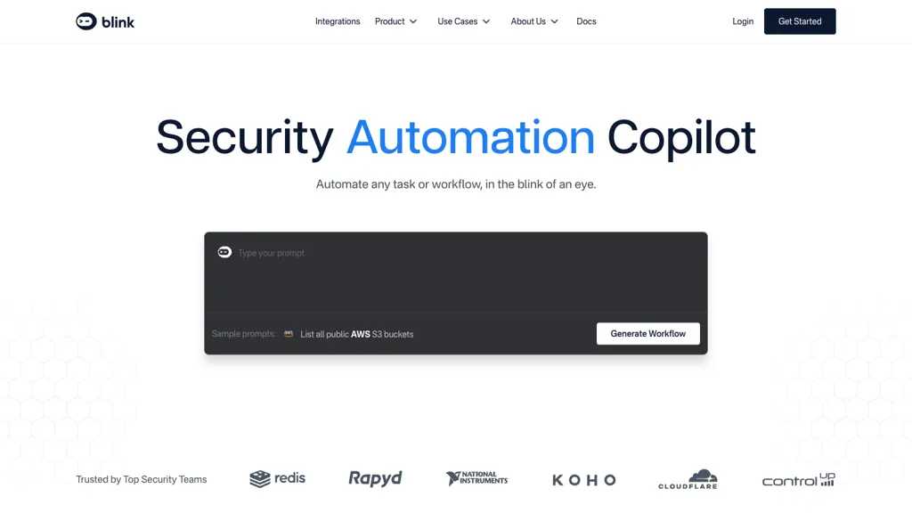 Blink Security Automation Copilot: No-Code Security Operations - Proaitools