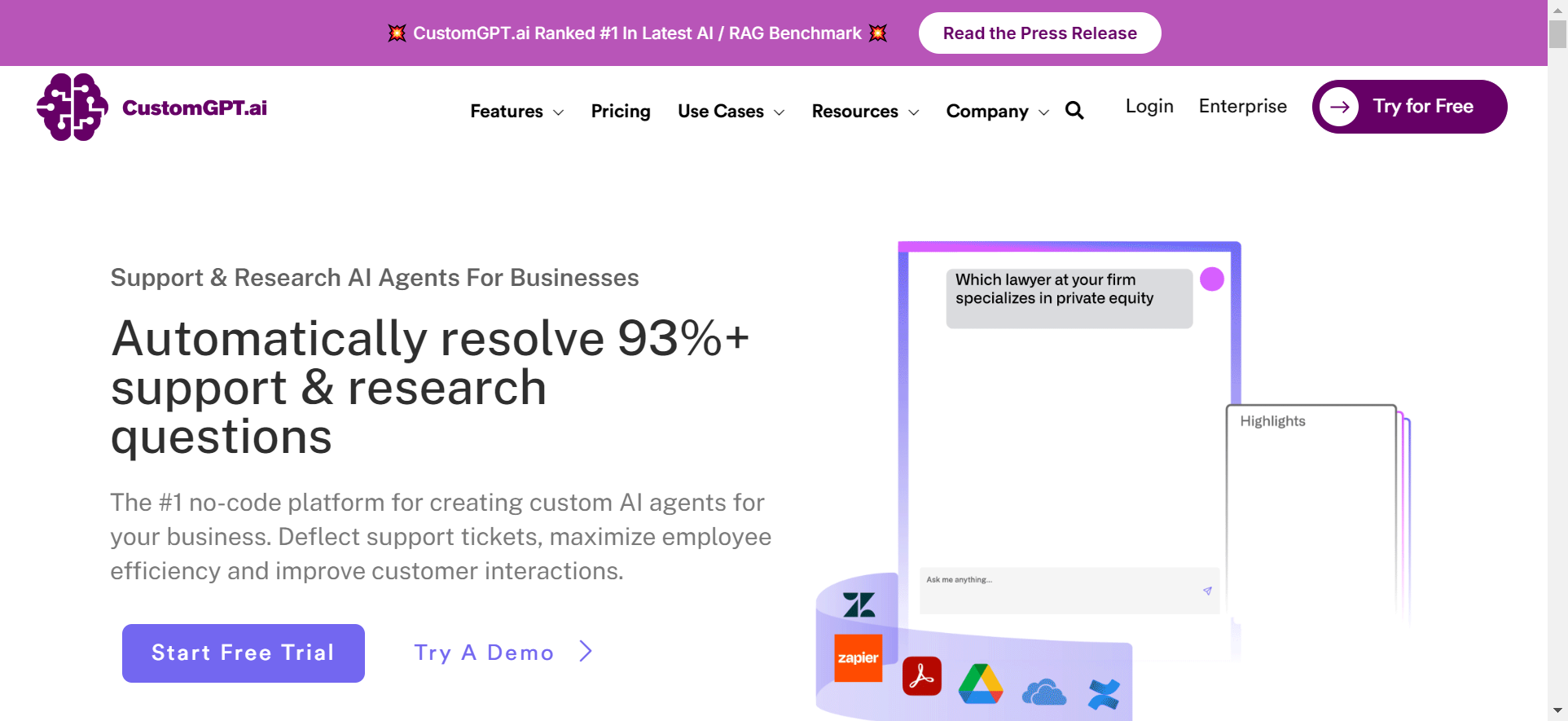 CustomGPT: Personalized AI Chatbot for Businesses - Proaitools