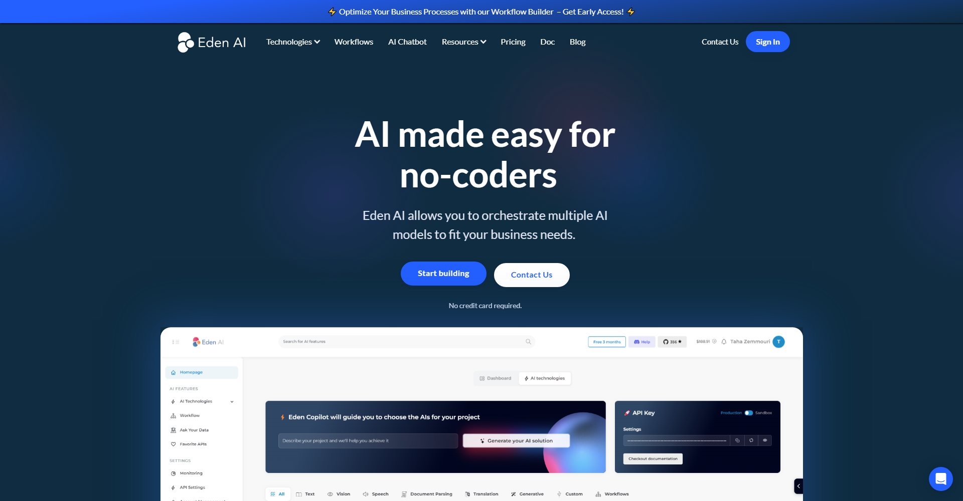 Eden AI: Unified AI APIs for Content Creation, Translation & More ...