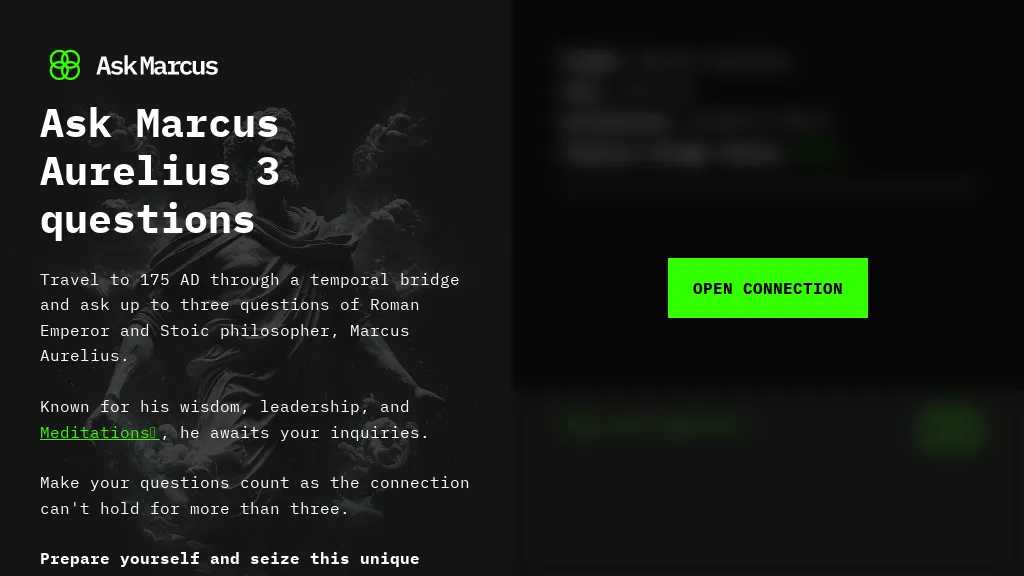 Ask Marcus Aurelius: AI Journey Through History and Philosophy - Proaitools