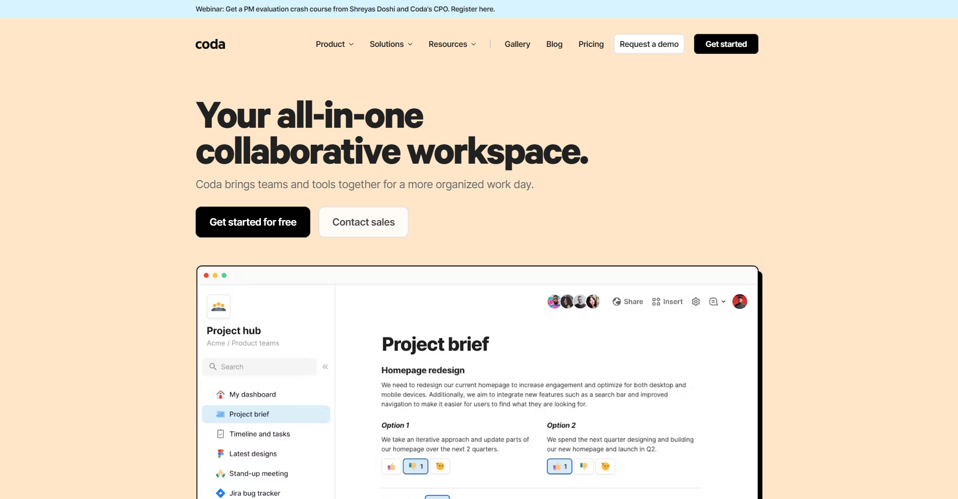 Coda: Collaborative Workspace for Powerful, App-Like Documents - Proaitools