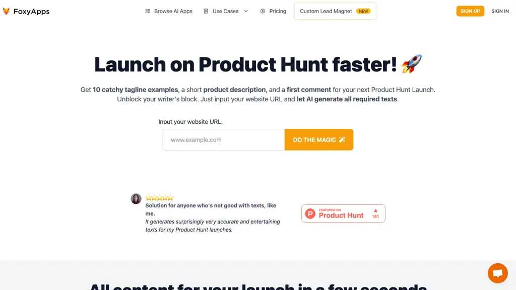 FoxyApps: AI-Powered Product Hunt Launcher for Enhanced Visibility & Lead Generation - Proaitools