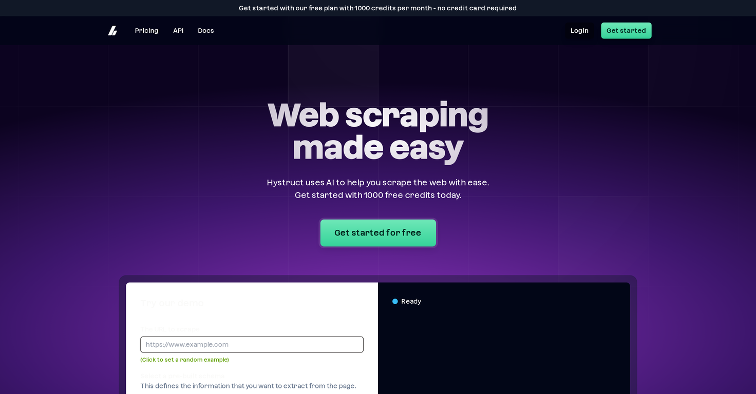 Hystruct: AI-Powered Web Scraping Tool | Free & Easy Data Extraction - Proaitools