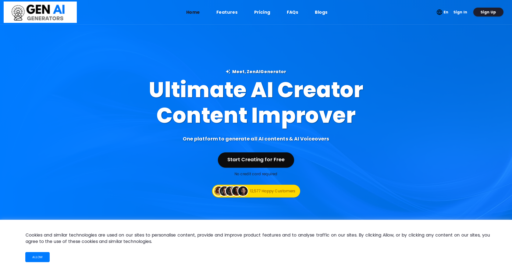 Zen AI Generator: AI Content, Image, and Code Creation Tool - Proaitools