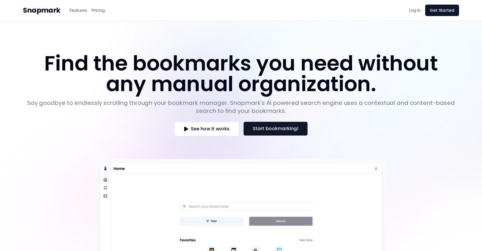 Snapmark: AI-Powered Bookmark Manager - Proaitools