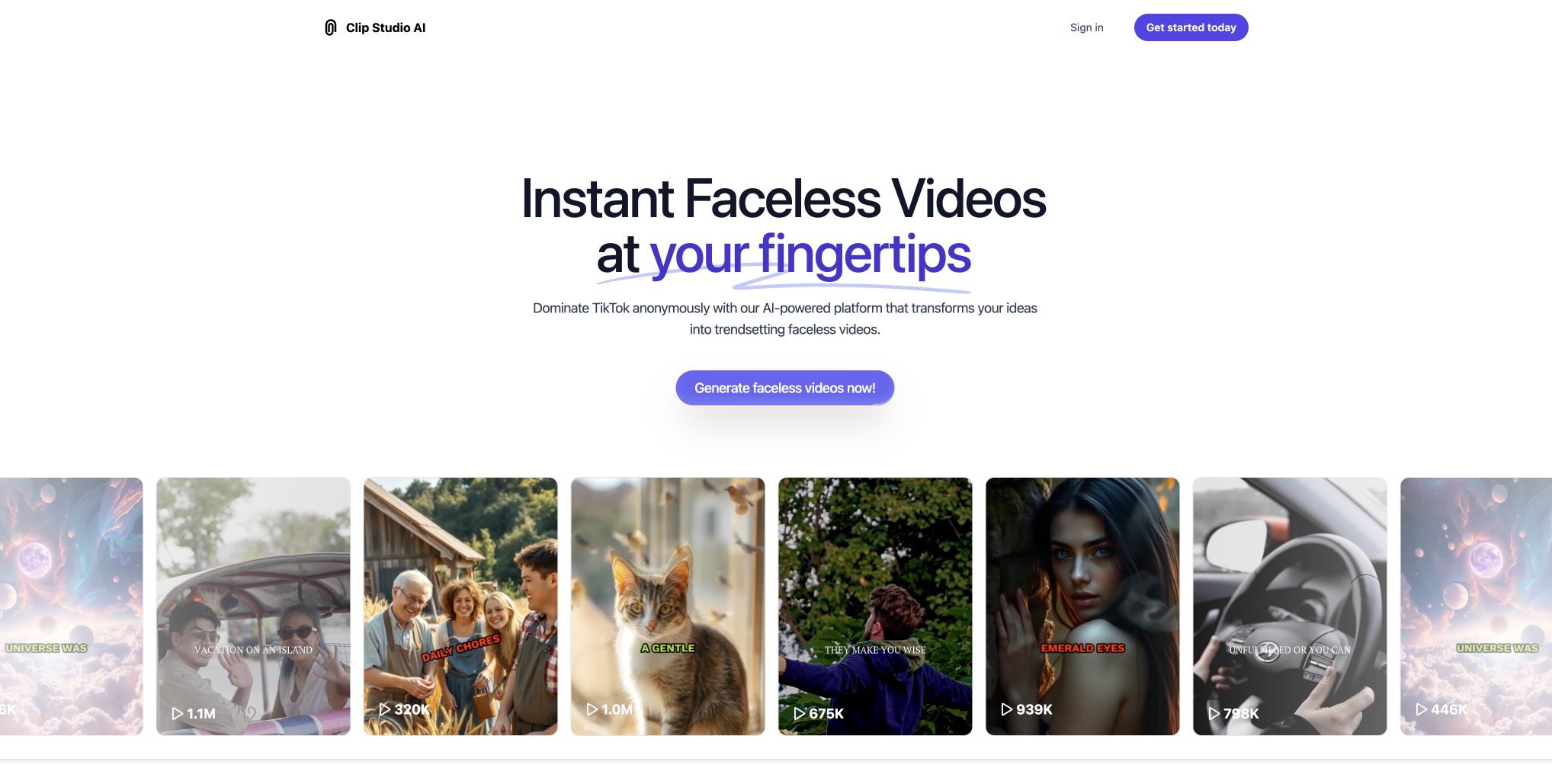 Clip Studio AI: AI Faceless Video Generator - Proaitools