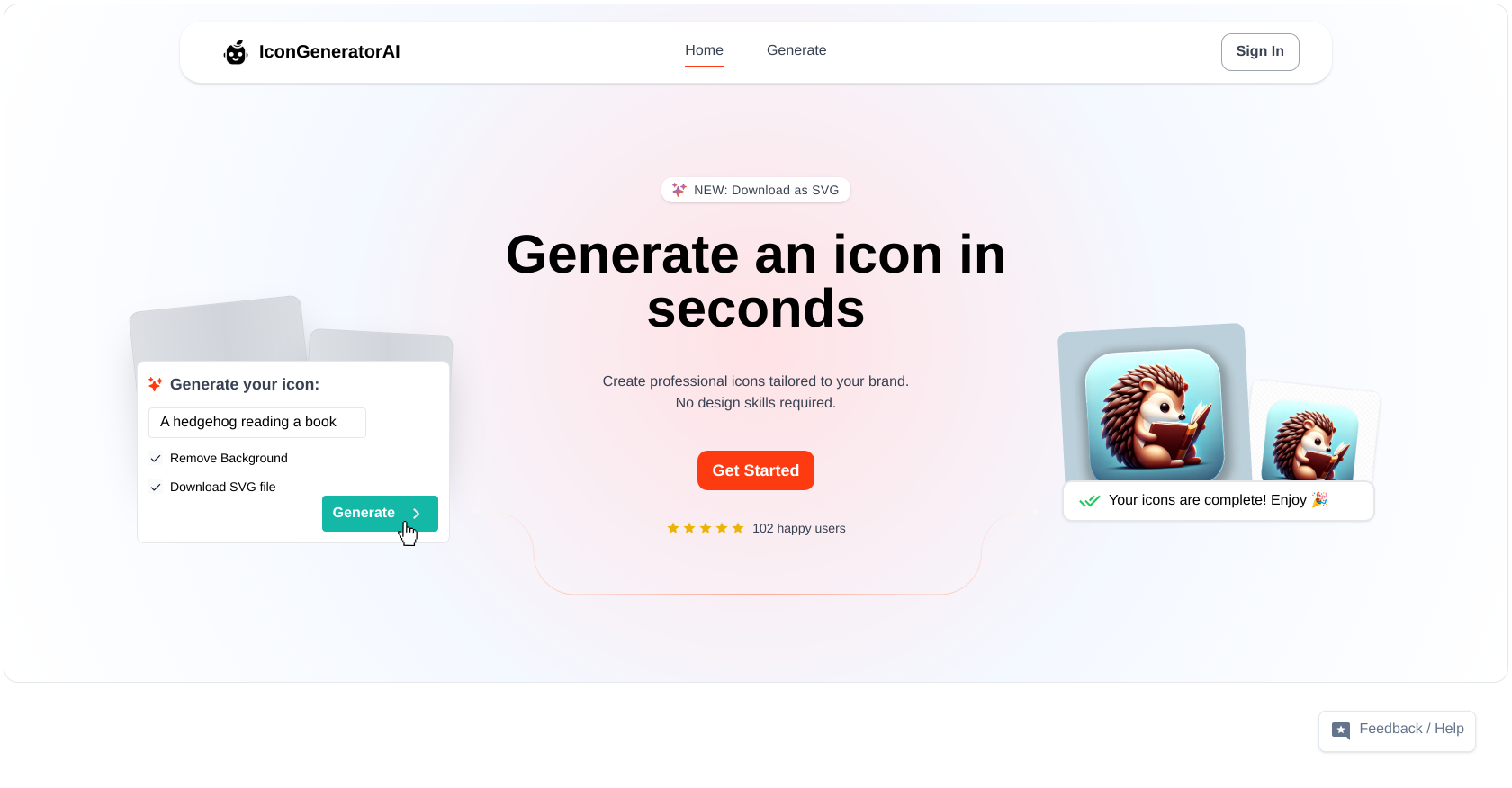 IconGeneratorAI: Create Custom AI Icons Effortlessly - Proaitools