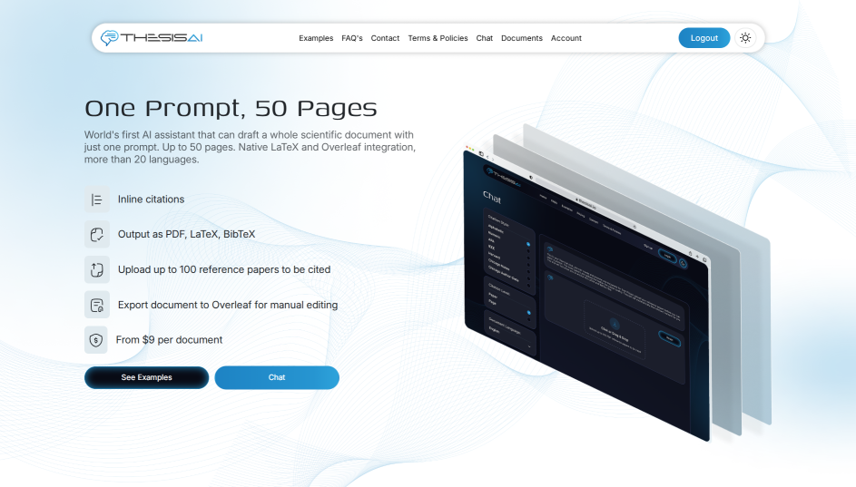 ThesisAI: AI-Powered Scientific Document Generator - Proaitools