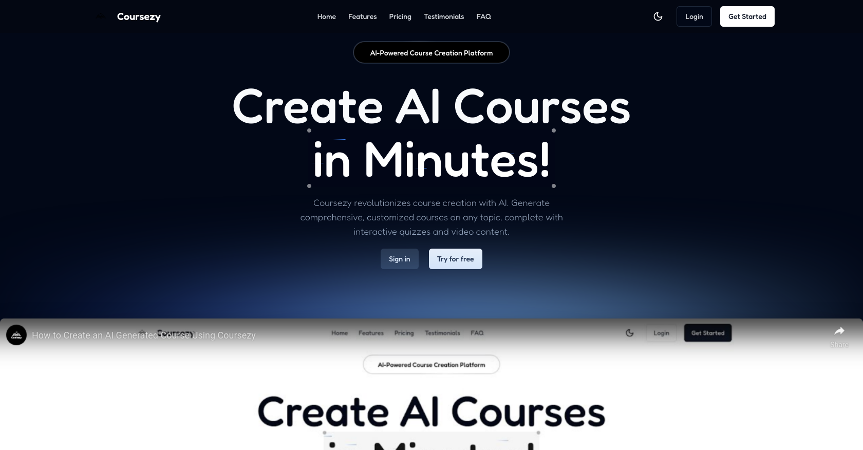 Coursezy: AI Course Generator - Create Online Courses Easily - Proaitools