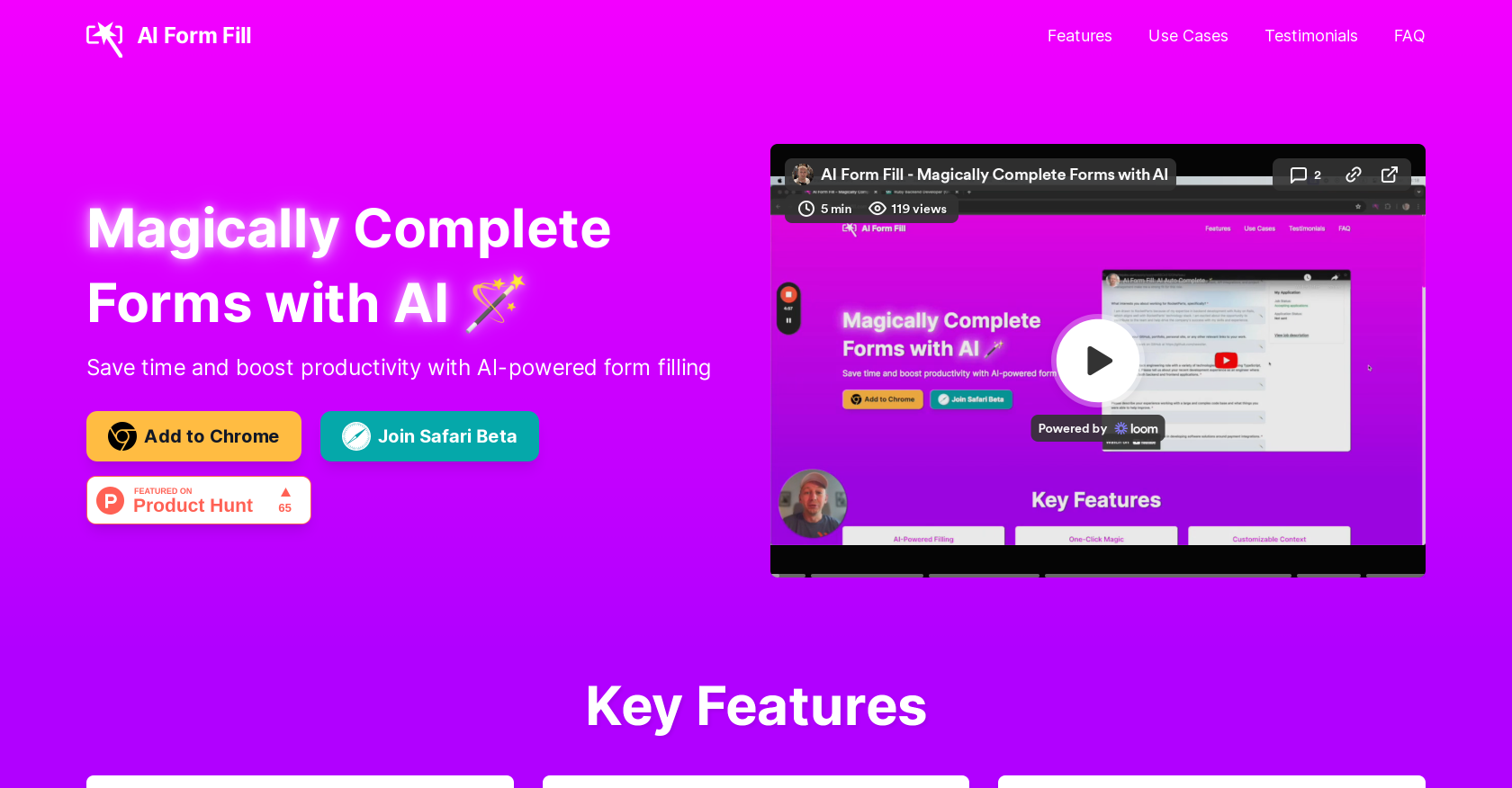 AI Form Fill: Auto Form Filler - Proaitools