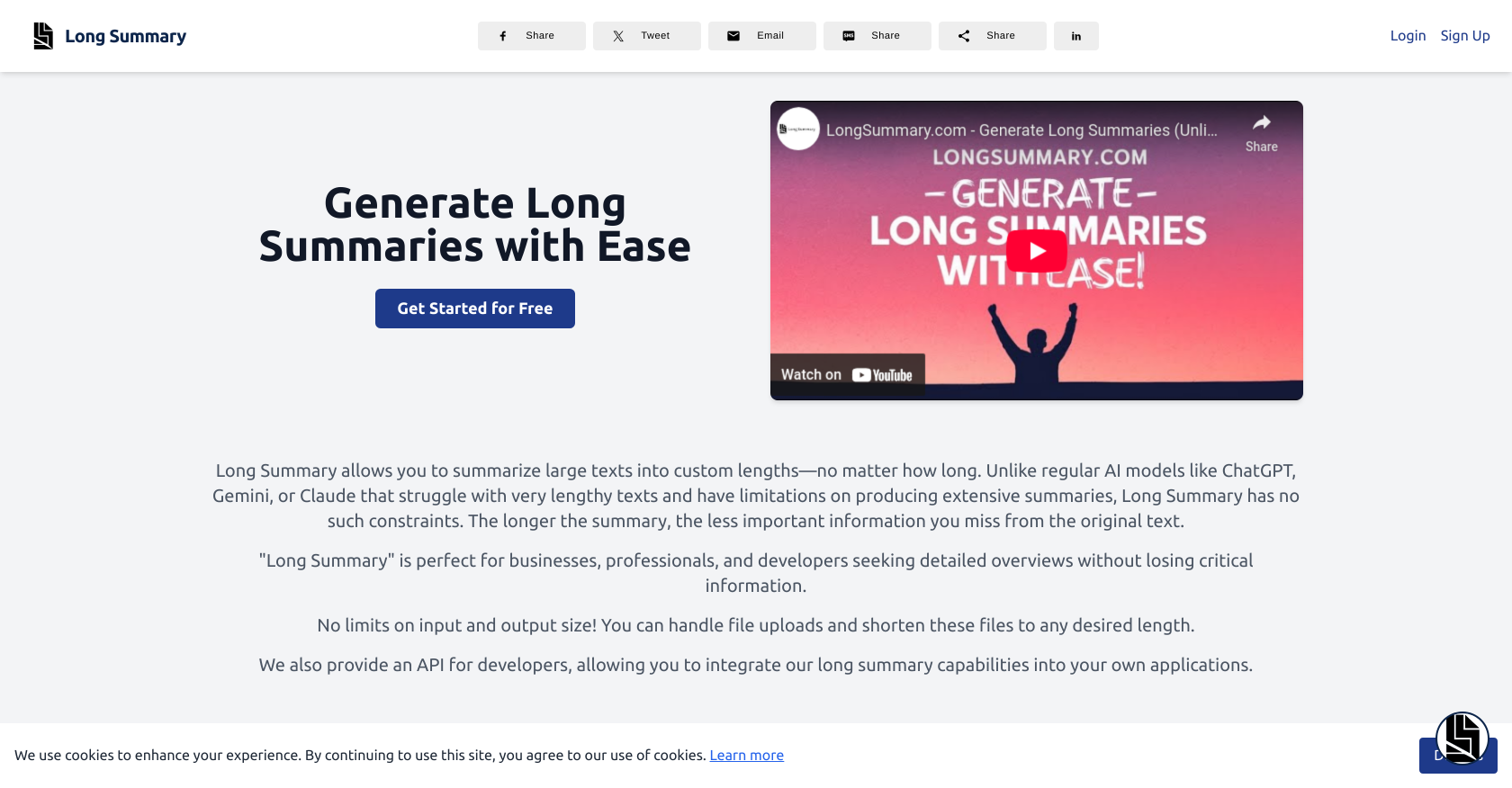 Long Summary Ai Accurate And Detailed Text Summarization Tool Proaitools