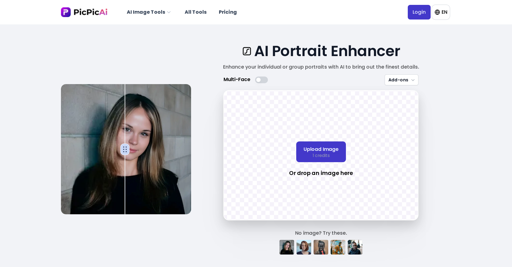 PicPicAI: AI Portrait Enhancer | Effortless Photo Editing - Proaitools