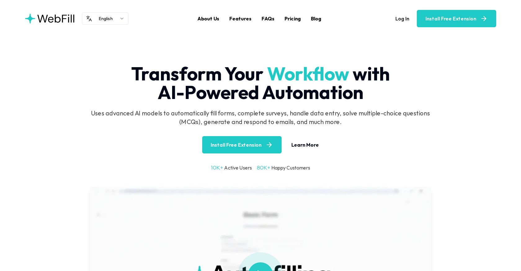 WebFill: AI-Powered Form Filling & Data Entry Automation Tool - Proaitools