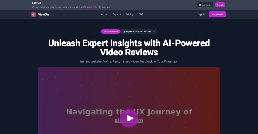 ViewOn: AI Website Analysis Tool - Personalized Video Reviews - Proaitools