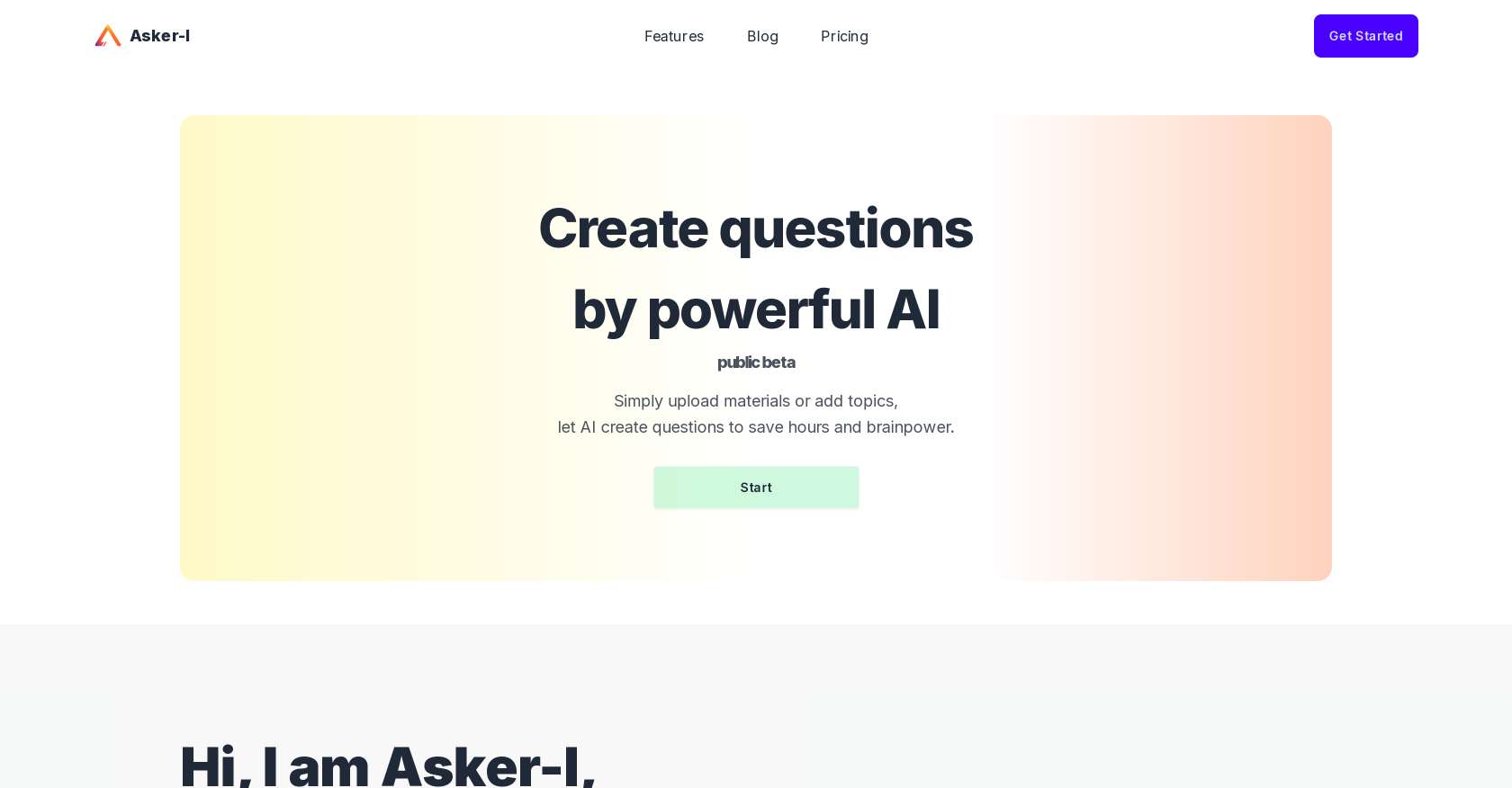 Asker-I: AI Question Generator - Proaitools