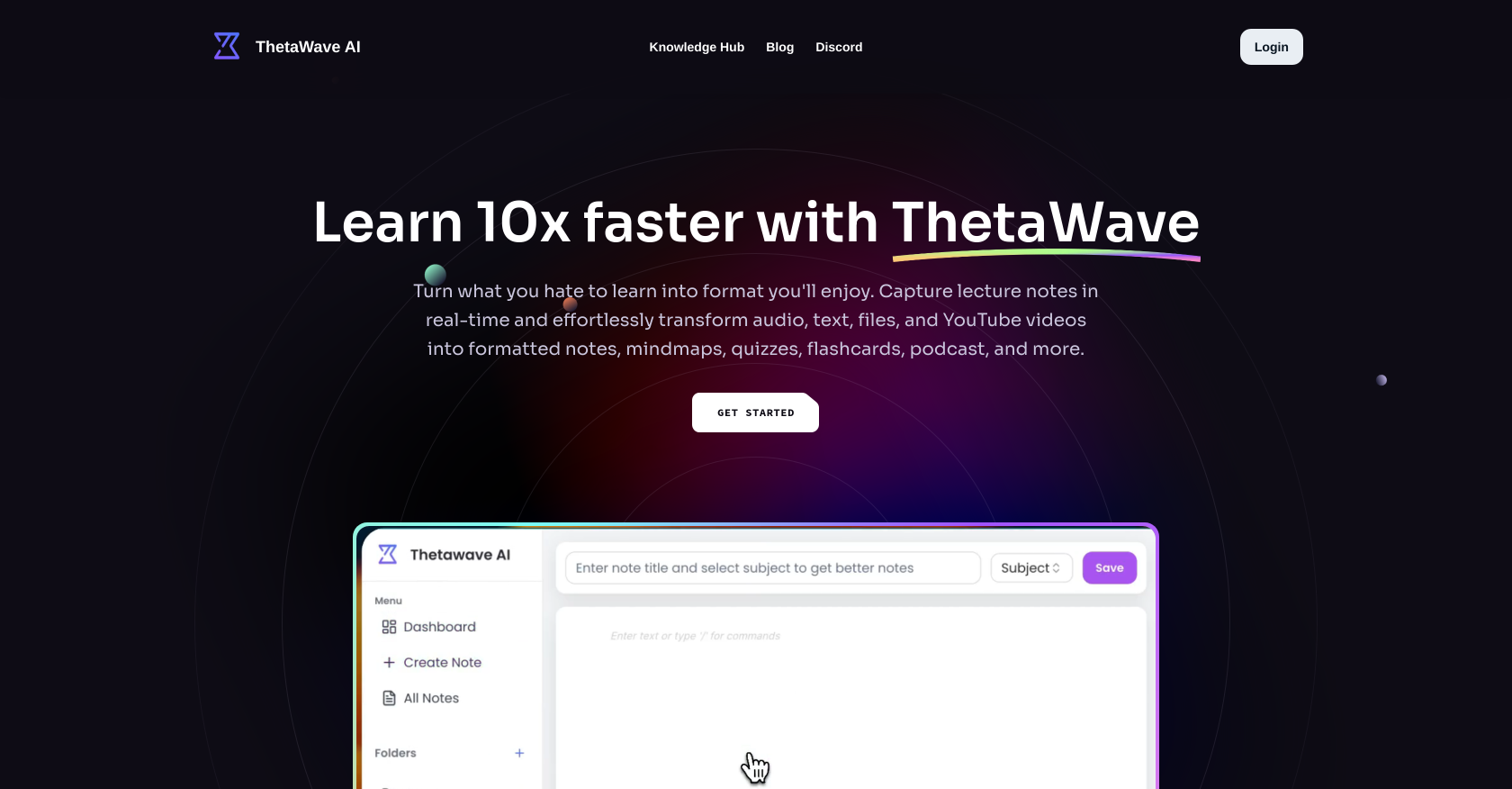 Thetawave AI: AI Note-Taking Tool for Students - Proaitools