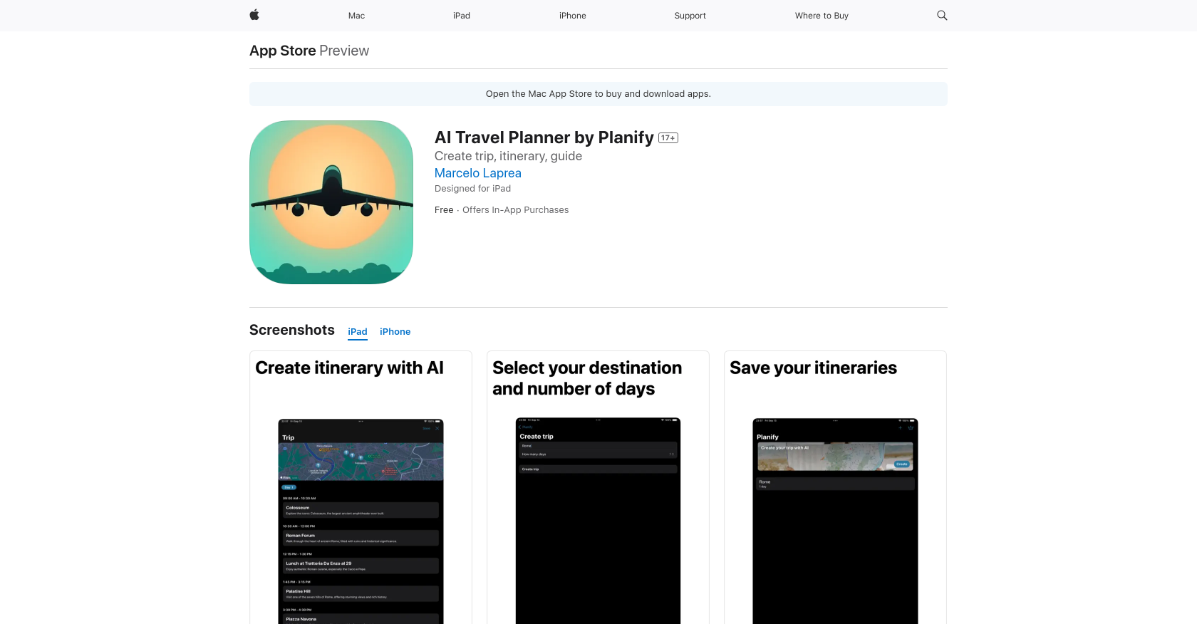 AI Travel Planner by Planify: Personalized Trip Itineraries - Proaitools