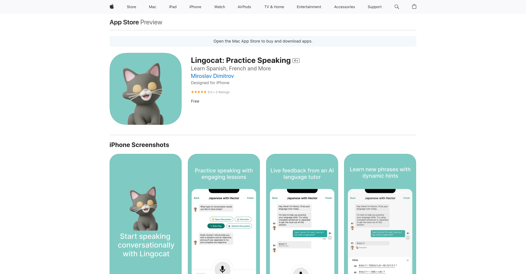Lingocat: AI-Powered Language Practice - Proaitools