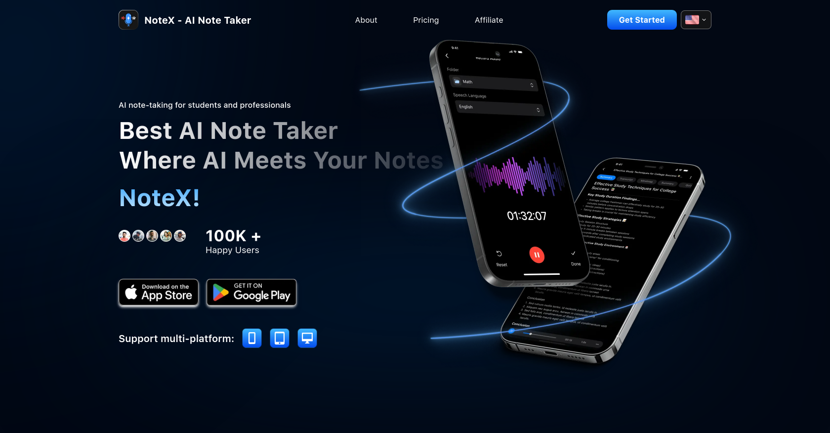 NoteX: AI Note Taker, AI Notebook - Proaitools