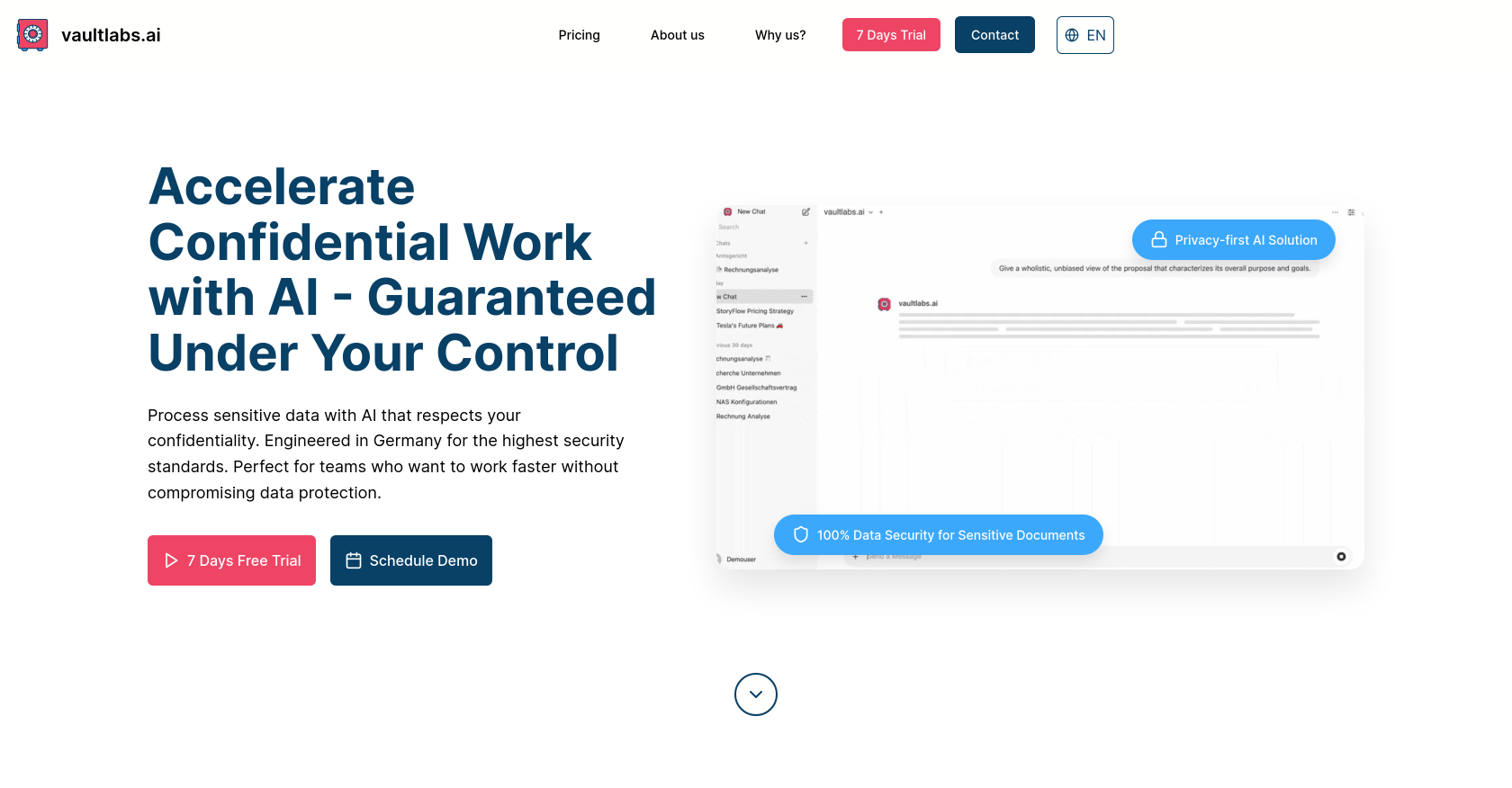 Vaultlabs.ai: Secure AI Platform for GDPR Compliant Data Processing - Proaitools