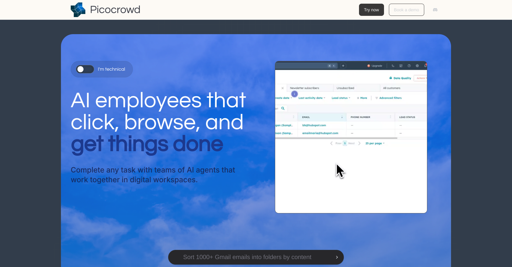 PicoCrowd: AI Tool for Digital Workforce Management - Proaitools
