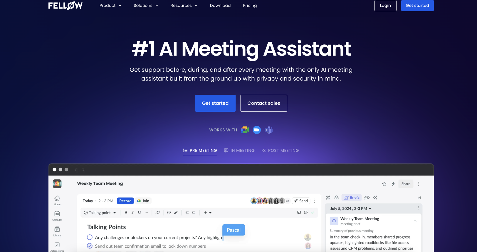 Fellow.app: AI Meeting Assistant - Proaitools