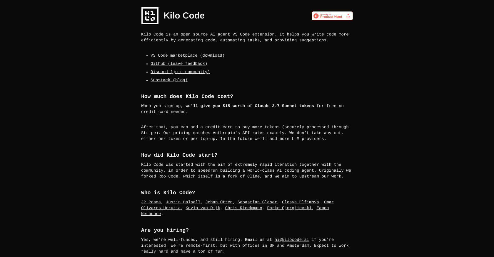 Kilo Code - AI Agent & Code Generator for VS Code Developers - Proaitools
