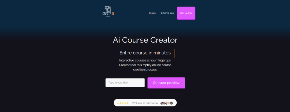 CreateAICourse: AI-Powered Course Creation - Generate & Sell Online ...