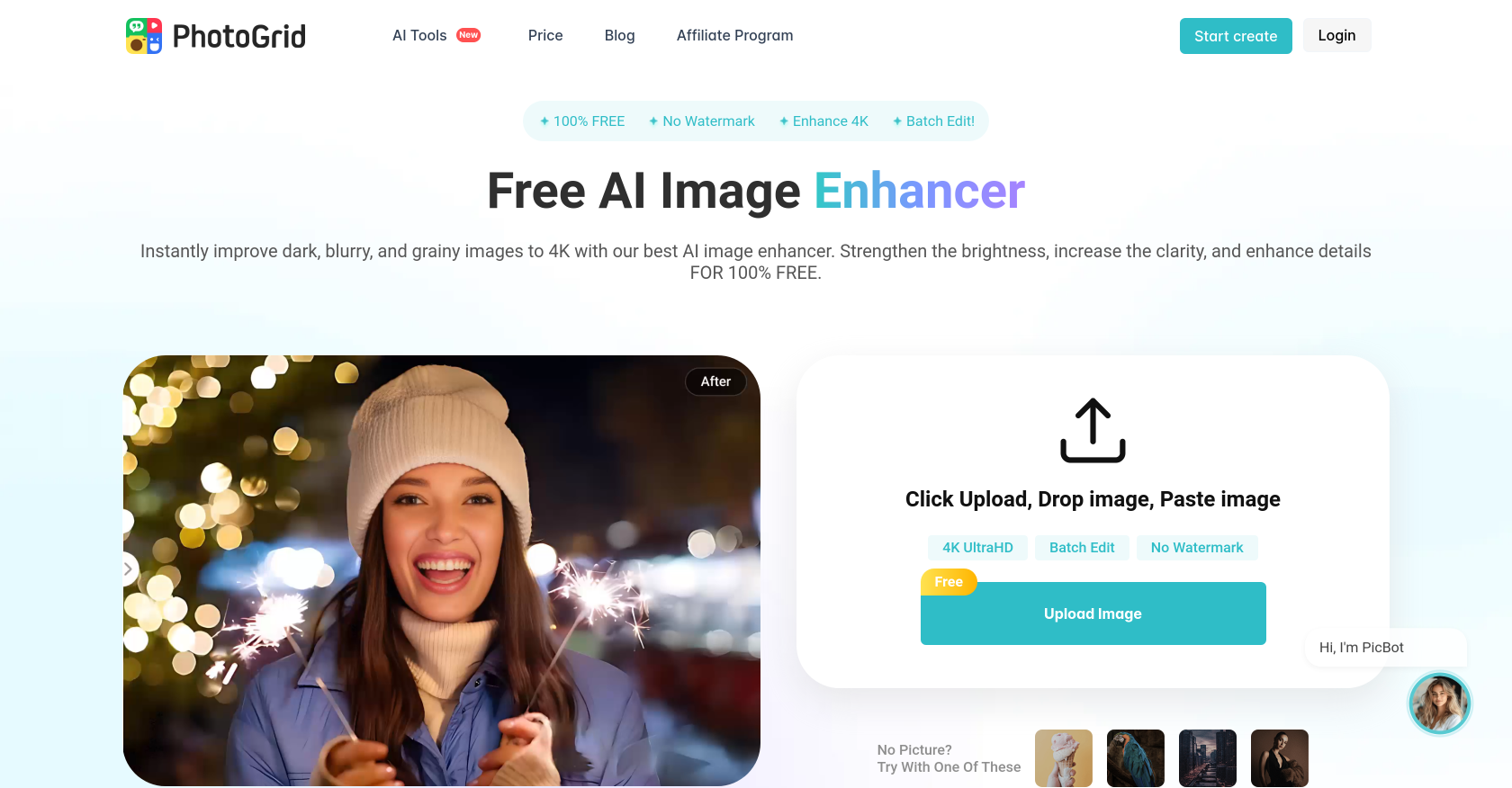PhotoGrid AI Image Enhancer: Boost & Fix Photos Instantly | ProAITools - Proaitools