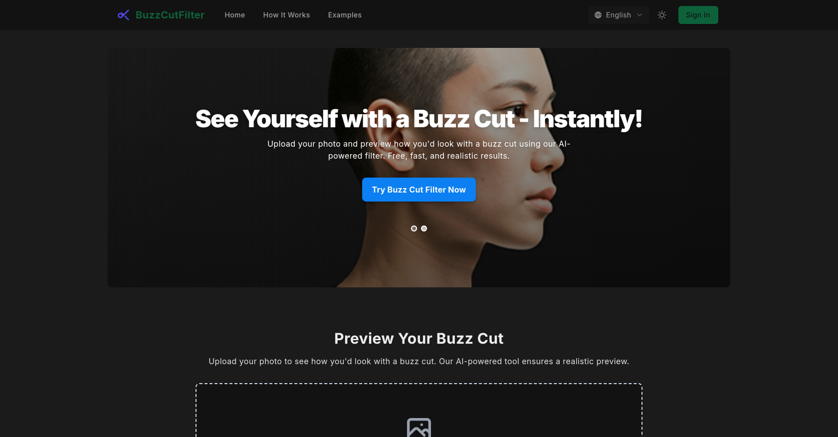Buzz Cut Filter AI: Realistic Buzz Cut Hairstyle Preview - Proaitools
