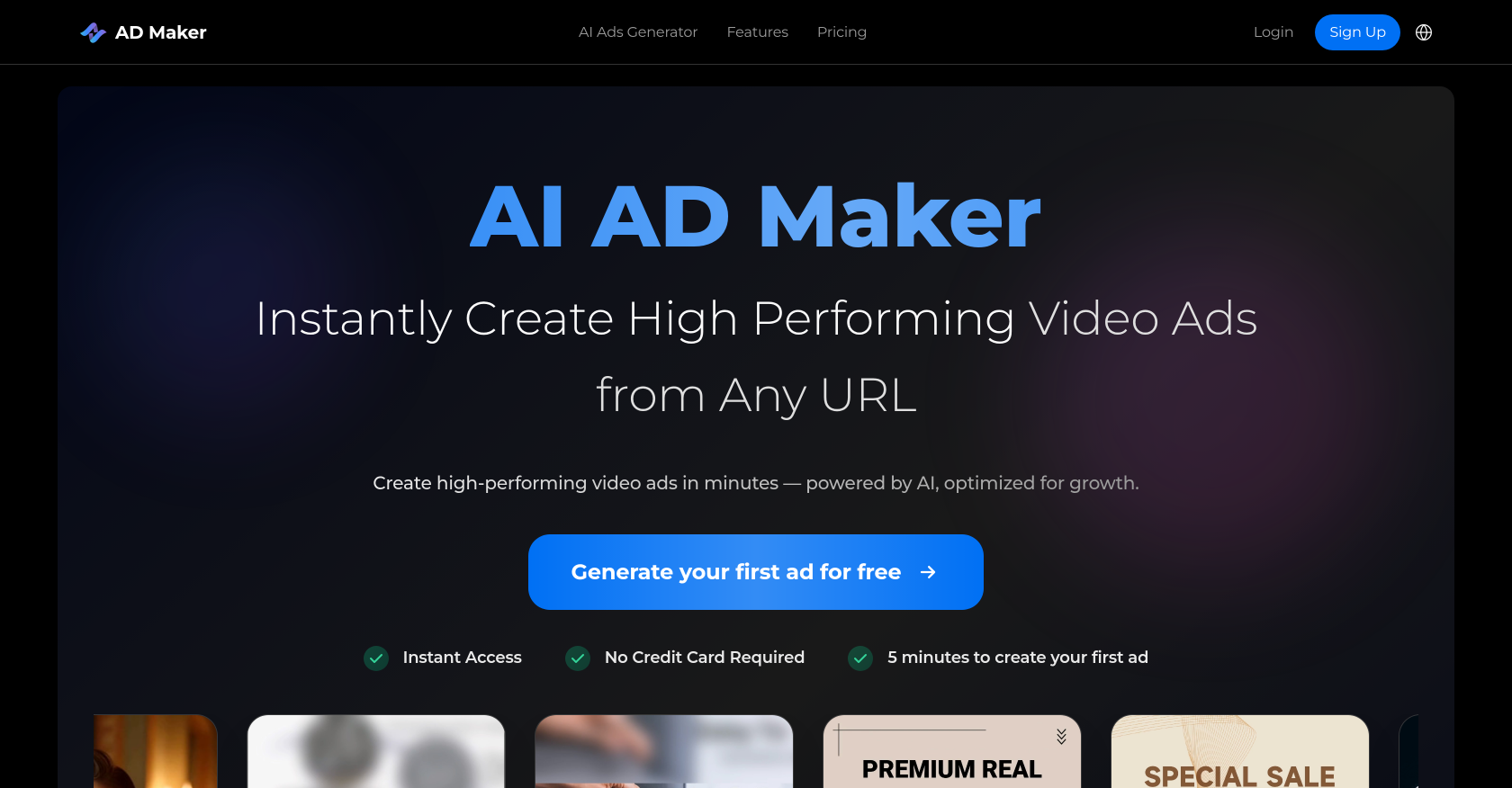 AI AD Maker: Create AI Video Ads from URLs | Proaitools - Proaitools